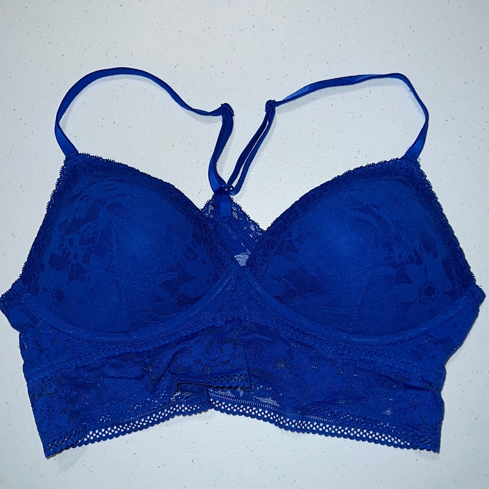 Royal Blue Victorias Secret Lacey Bralette - Gem